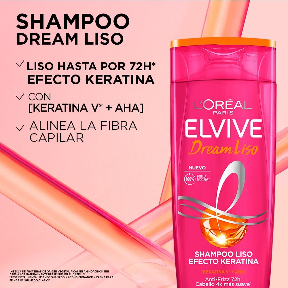 Dream Liso Shampoo 370 ml – Liso y controlado
