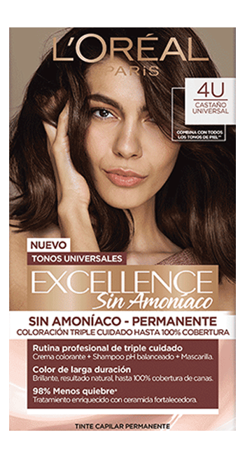 Tinte permanente sin amoniaco 4 U | Imédia Excellence L´Oréal Paris