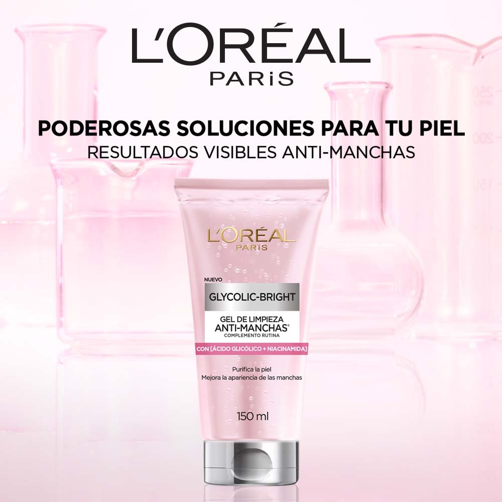 Gel de limpieza purificante Glycolic-bright | L'Oréal Paris